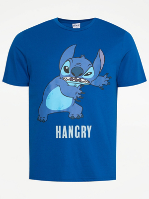 Disney Lilo & Stitch Blue Hangry T-Shirt | Men | George at ASDA