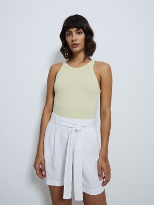 Lemon Ribbed Halter Neck Vest | Women | George at ASDA