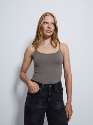 Dark Grey Basic Fitted Cami Top | Women | George at ASDA