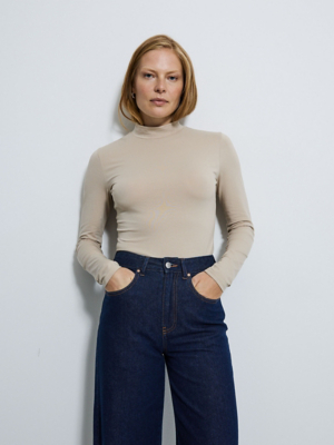 Stone Funnel Neck Long Sleeve Top | Women | George at ASDA