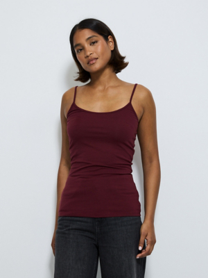 Burgundy Fitted Cami Top | Women | George at ASDA