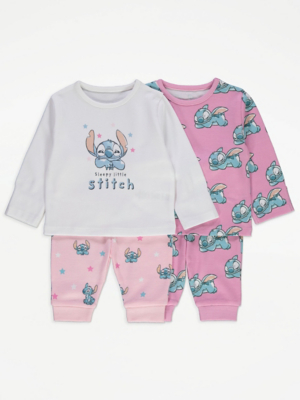 Disney Lilo and Stitch Sleepy Pyjamas 2 Pack | Baby | George at ASDA