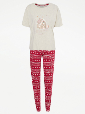 Christmas Red Fair Isle Get Cosy Short Sleeve Pyjamas | Lingerie ...