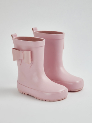 Pink Bow Wellington Boots | Kids | George at ASDA