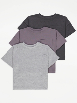 Speckled Pocket T-Shirts 3 Pack | Kids | George at ASDA