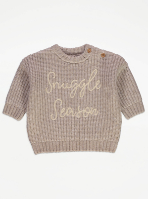 Beige Snuggle Season Knitted Jumper | Baby | George at ASDA
