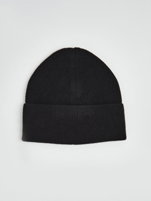 Black Knitted Beanie Hat | Women | George at ASDA
