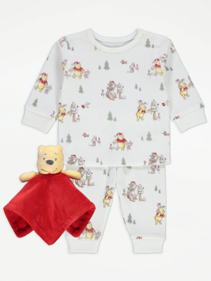 Winnie The Pooh Christmas Pyjamas and Comforter Set | Baby | George at ASDA
