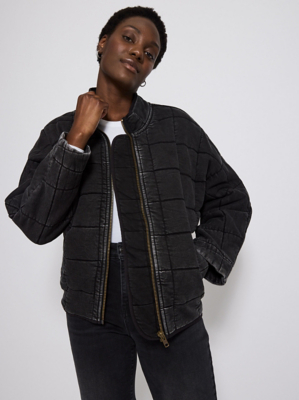 Denim Quilted Bomber Jacket | Women | George at ASDA