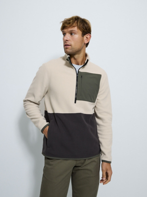 Colour Block Zip Up Pocket Fleece | Men | George at ASDA