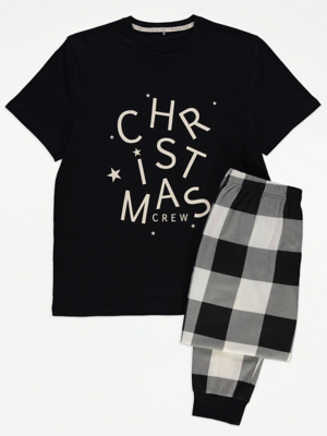 Christmas Crew Checked Matching Family Mens Pyjamas | Men | George at ASDA