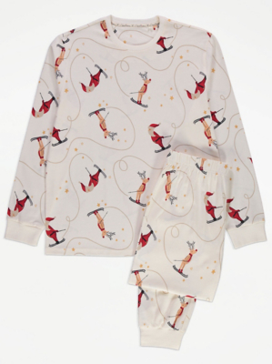 Christmas Cream Jingle Reindeer Matching Family Mens Pyjamas | Men ...