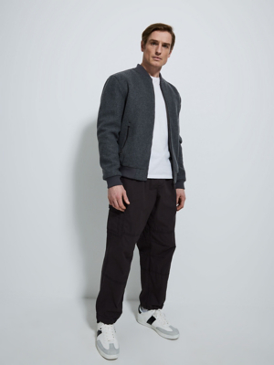 Black Ripstop Relaxed Fit Cargo Trousers | Men | George at ASDA