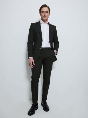 Dark Khaki Slim Fit Suit Trousers | Men | George at ASDA