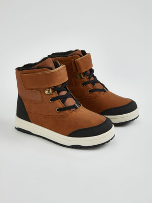Tan Borg Lined Single Strap Ankle Boots | Kids | George at ASDA