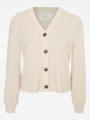 Oatmeal Glitter Knitted Lounge Cardigan | Lingerie | George at ASDA