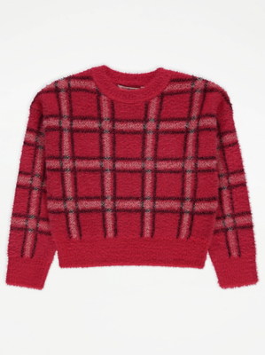 Red Tartan Cosy Jumper | Kids | George at ASDA