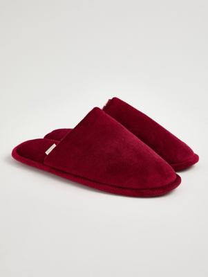 Red Ribbed Mule Slippers | Lingerie | George at ASDA