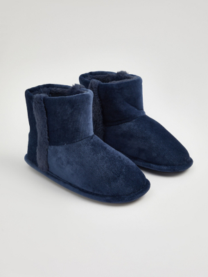 Navy Cosy Slipper Boots | Lingerie | George at ASDA
