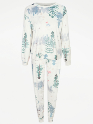 Winter Scene Soft Fleece Long Sleeve Pyjamas | Lingerie | George at ASDA