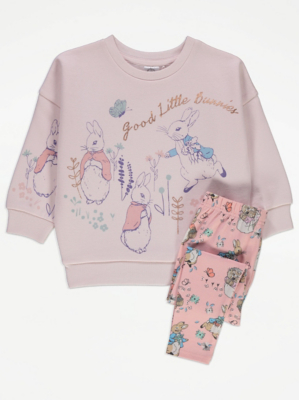 Peter Rabbit Pink Sweatshirt and Leggings Outfit | Kids | George at ASDA