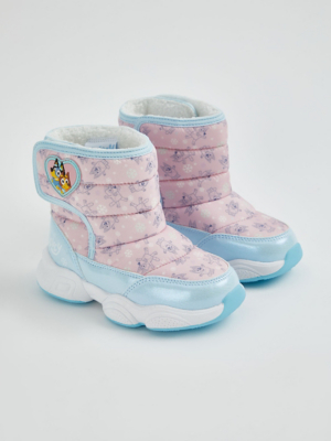 Bluey Pink Shimmer Chunky Snow Boots | Kids | George at ASDA