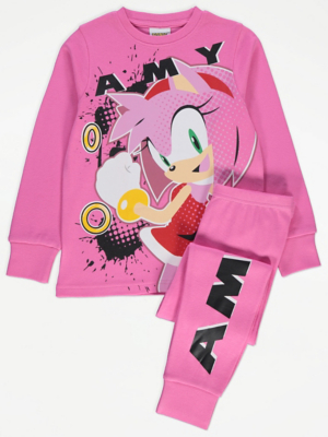 Sonic The Hedgehog Amy Long Sleeve Pyjamas | Kids | George at ASDA