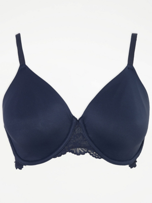 Navy Navy Supersoft Non Padded Minimiser Bra | Lingerie | George at ASDA