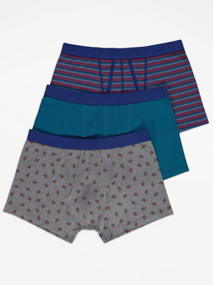 Bear and Stripe A-Front Trunks 3 Pack | Men | George at ASDA