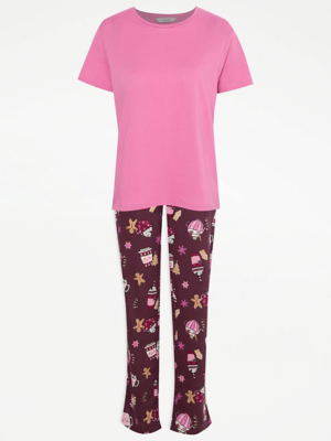 Cute Winter Graphics Short Sleeve Pyjamas Gift Set | Lingerie | George ...