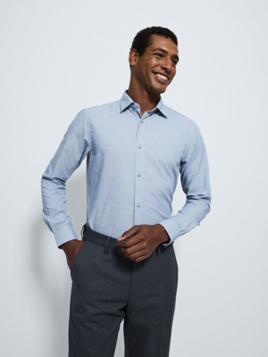 Light Grey Regular Fit Long Sleeve Shirt | Men | George at ASDA