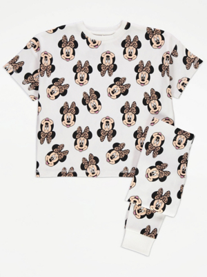 Disney Minnie Mouse White Short Sleeve Pyjamas | Kids | George at ASDA