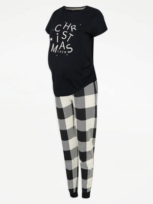 Christmas Crew Checked Matching Family Maternity Pyjamas | Lingerie ...