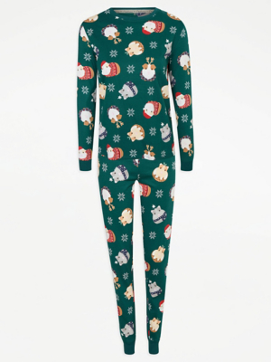 Christmas Green Guinea Pig Matching Family Womens Pyjamas | Lingerie ...
