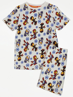 Marvel Spidey and Friends White Short Pyjamas | Kids | George at ASDA