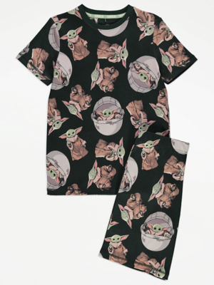 The Mandalorian Grogu Character Green Short Pyjamas | Kids | George at ASDA