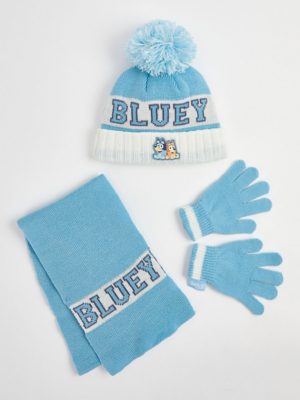 Bluey and Bingo Knitted Hat Scarf and Gloves Set | Kids | George at ASDA