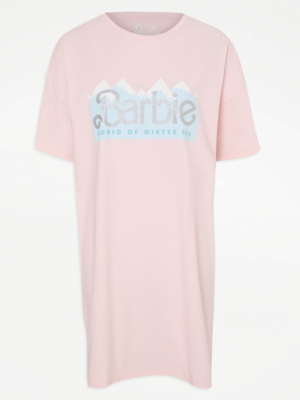 Barbie Pink World of Winter Fun Nightdress | Lingerie | George at ASDA