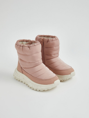 Pink Borg Lined Snow Boots | Kids | George at ASDA