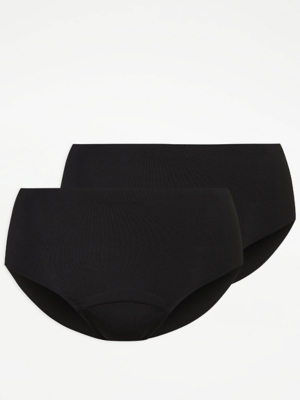 Black Light and Medium Period Midi Briefs 2 Pack | Lingerie | George at ...