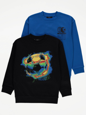 Football Match Ready Sweatshirts 2 Pack | Kids | George at ASDA