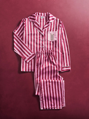 Wicked Glinda Pink Striped Satin Matching Womens Pyjamas | Lingerie ...