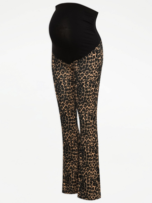 Maternity Leopard Print Kick Flare Trousers | Women | George at ASDA