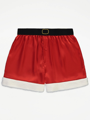 Christmas Red Satin Santa Trunks | Men | George at ASDA