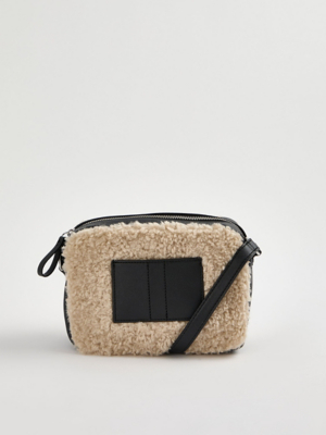 Shearling Contrast Trim Camera Bag | Women | George at ASDA