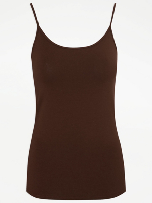 Chocolate Basic Fitted Cami Top | Women | George at ASDA