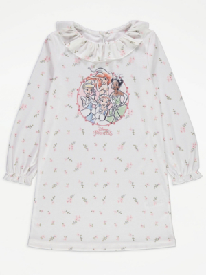 Disney Princess Frill Collar Cream Floral Nightdress | Kids | George at ...