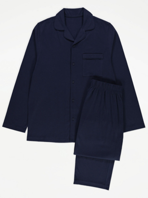 Navy Long Sleeve Shirt Pyjamas Gift Set | Men | George at ASDA