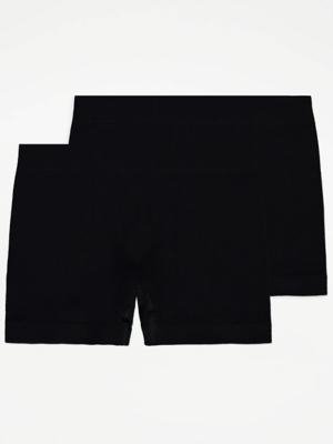 Black Ribbed Seamless Trunks 2 Pack | Kids | George at ASDA