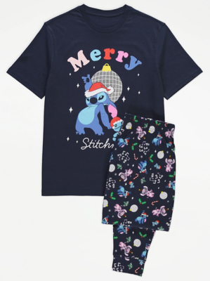 Disney Stitch Christmas Disco Matching Family Mens Pyjamas | Men ...
